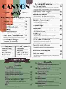 Menu – Canyon Grill